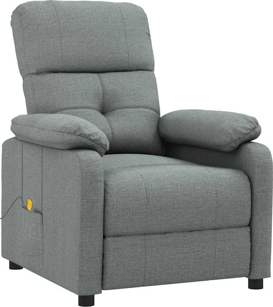 Masážní křeslo tmavě šedé textil 289673
