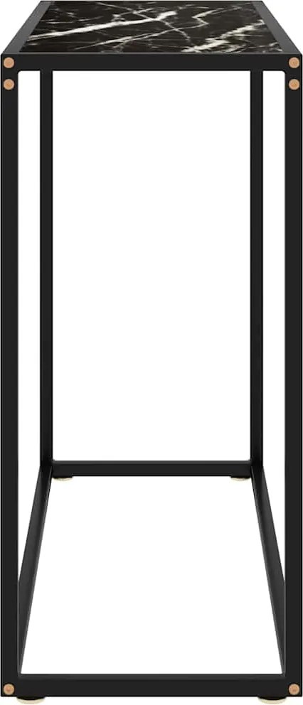 Konzolový stolek černý 80 x 35 x 75 cm tvrzené sklo 322810