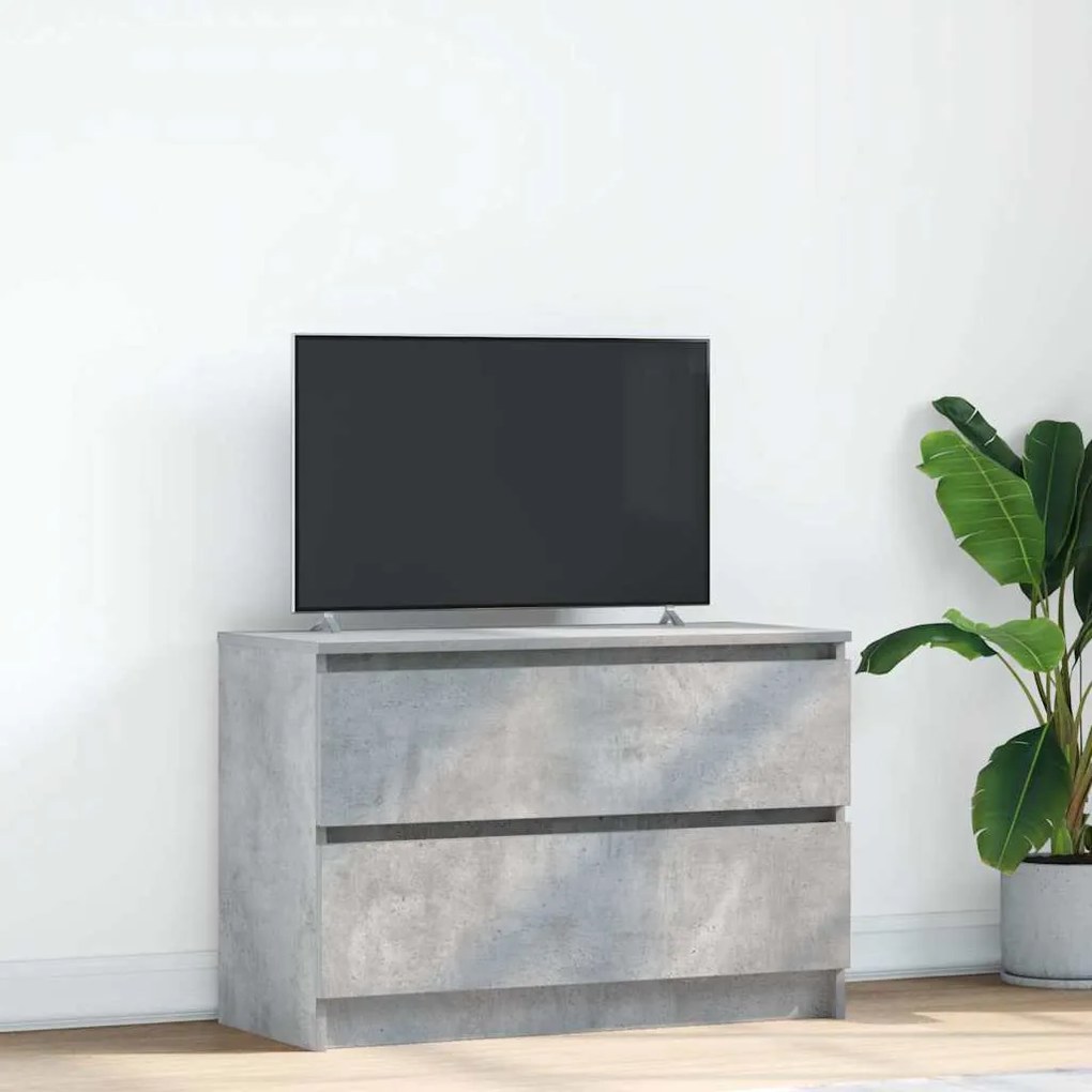 TV skříňka betonově šedá 80x35x54 cm kompozitní dřevo