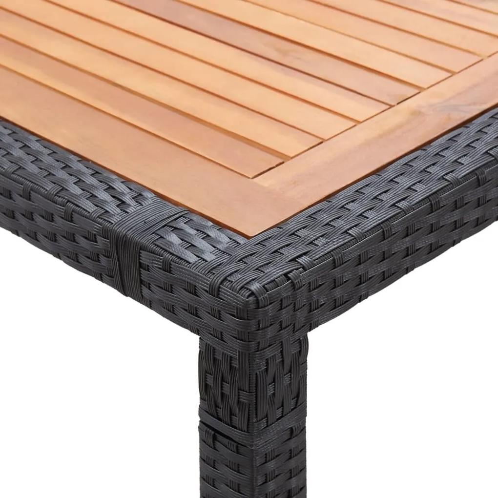 vidaXL Zahradní stůl 200 x 150 x 74 cm polyratan a akáciové dřevo [46134] Barva: Šedá