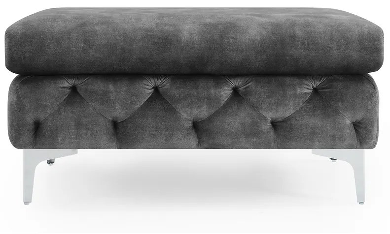 Designová taburetka Rococo tmavě šedá