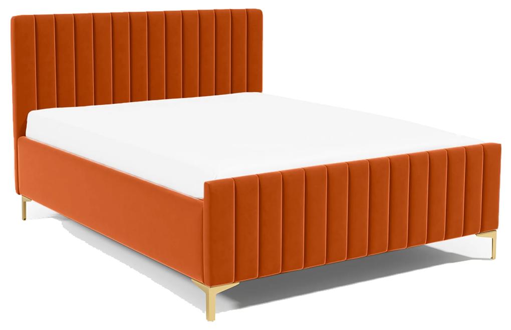 Eka Čalouněná postel SUTRA+ 120x200 cm Barva látky Trinity: (2324) Rubínová, Úložný prostor: Bez úložného prostoru