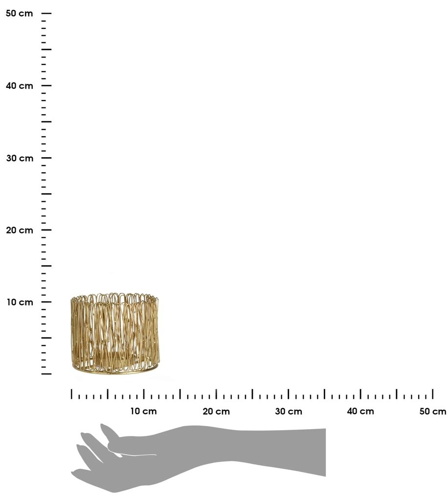 LUCERNA WIRY 10X13 CM ZLATÁ