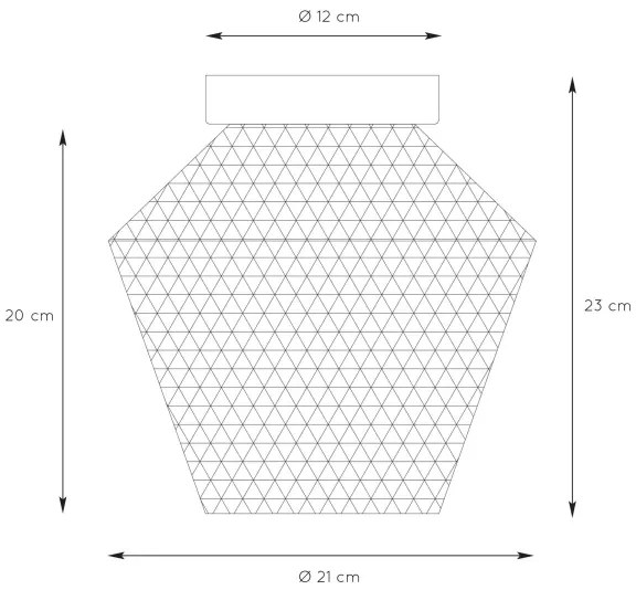 Lucide 03134/01/62 - Stropní svítidlo ROSALIND 1xE27/40W/230V