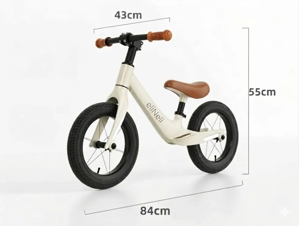 Odrážedlo LUNA s lehkým rámem, od 2 let, béžová ELIS design