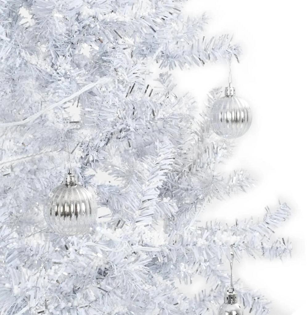 vidaXL Sněžící vánoční stromeček s deštníkovým stojanem bílý 190 cm