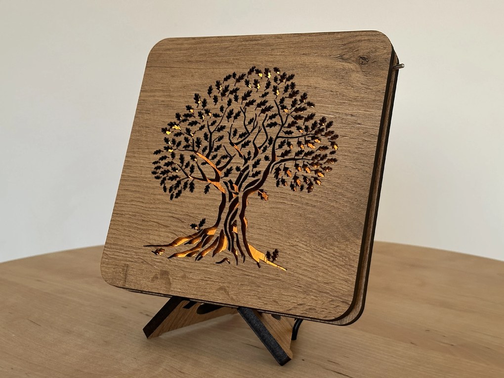 Li-Go "Dub" lampa 19x19cm provedení povrchu: bříza