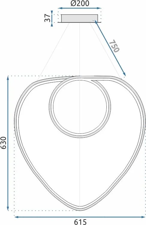 Toolight, Moderní LED stropní svítidlo + dálkové ovládání APP7798-cp, chrom, OSW-05503