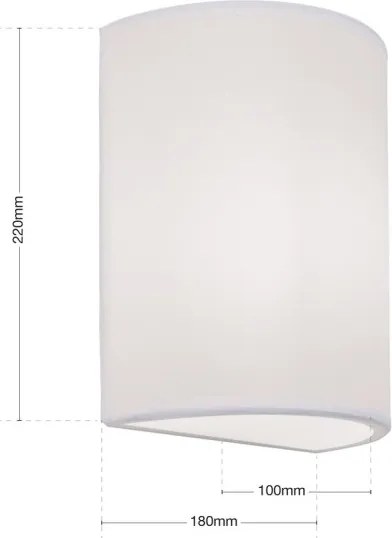 Orion WA2-1351/1 Weiss Nástěnná lampa UFO bílá textilie
