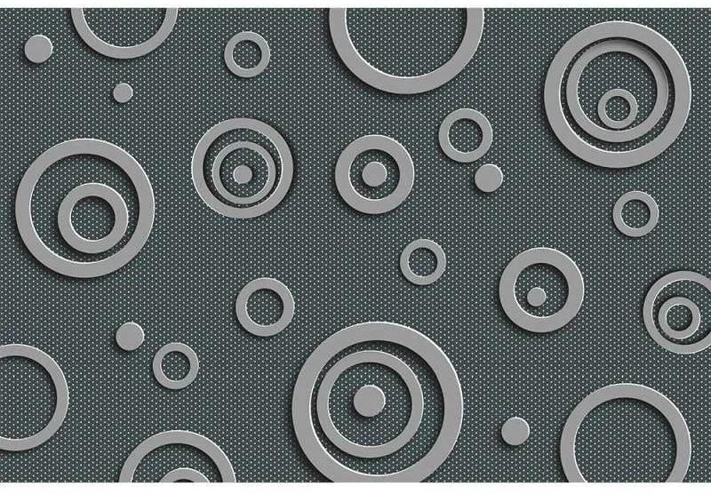 Vliesové fototapety na zeď 3D Kovové kruhy | MS-5-0302 | 375x250 cm