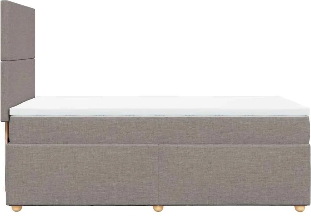 Box spring postel s matrací taupe 100 x 200 cm textil 3293488