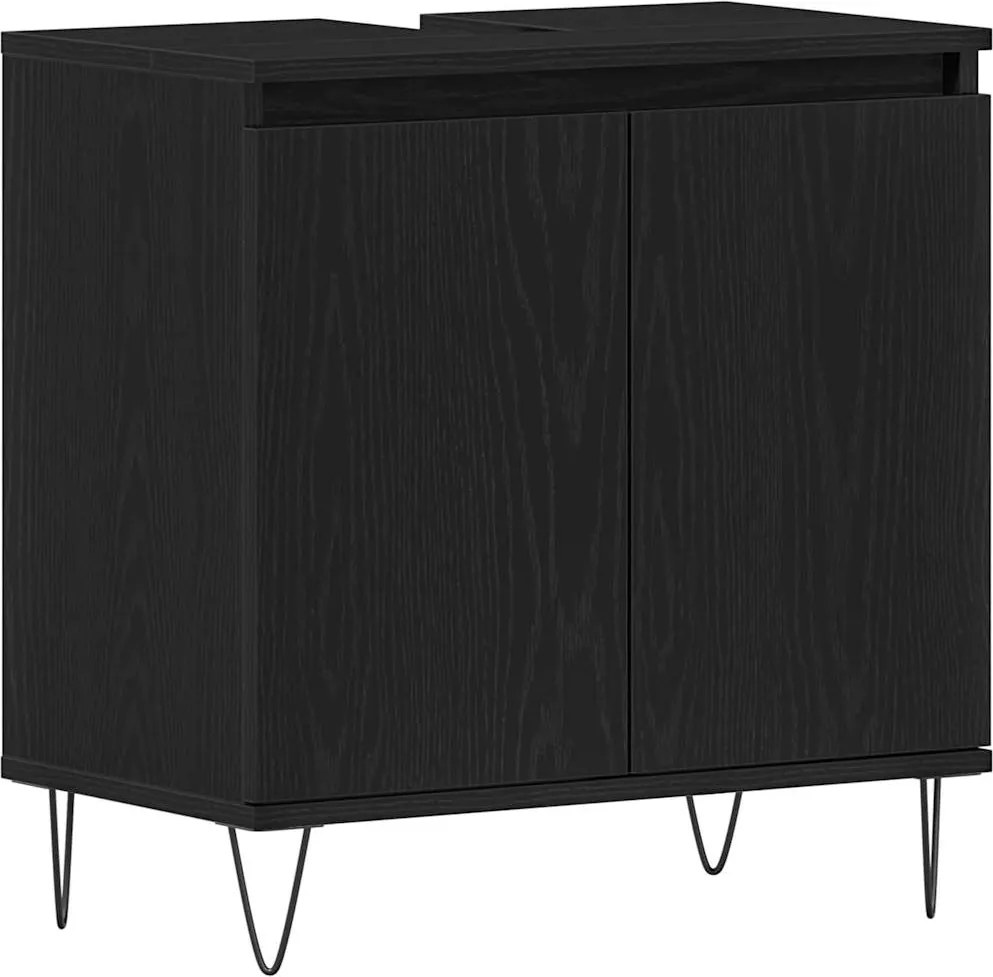 Sada koupelnového nábytku 3 ks Černý dub 30 x 30 x 190 cm 3333099
