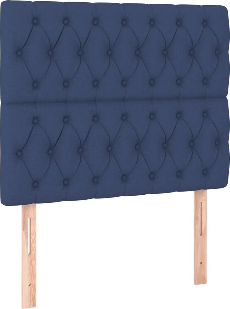 Box spring postel s matrací modrá 90x200 cm textil 3137371