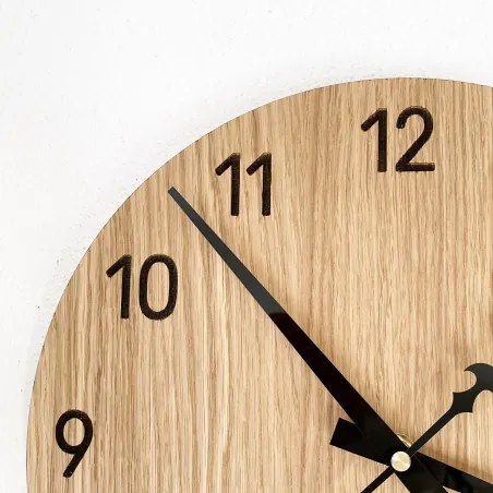 Nástěnné hodiny z dubového dřeva – moderní minimalistický design I SENTOP MAS002-A-akcia20