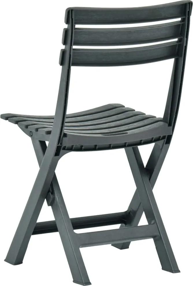 vidaXL Skládací zahradní židle 2 ks plast [48789] Barva: Kávová