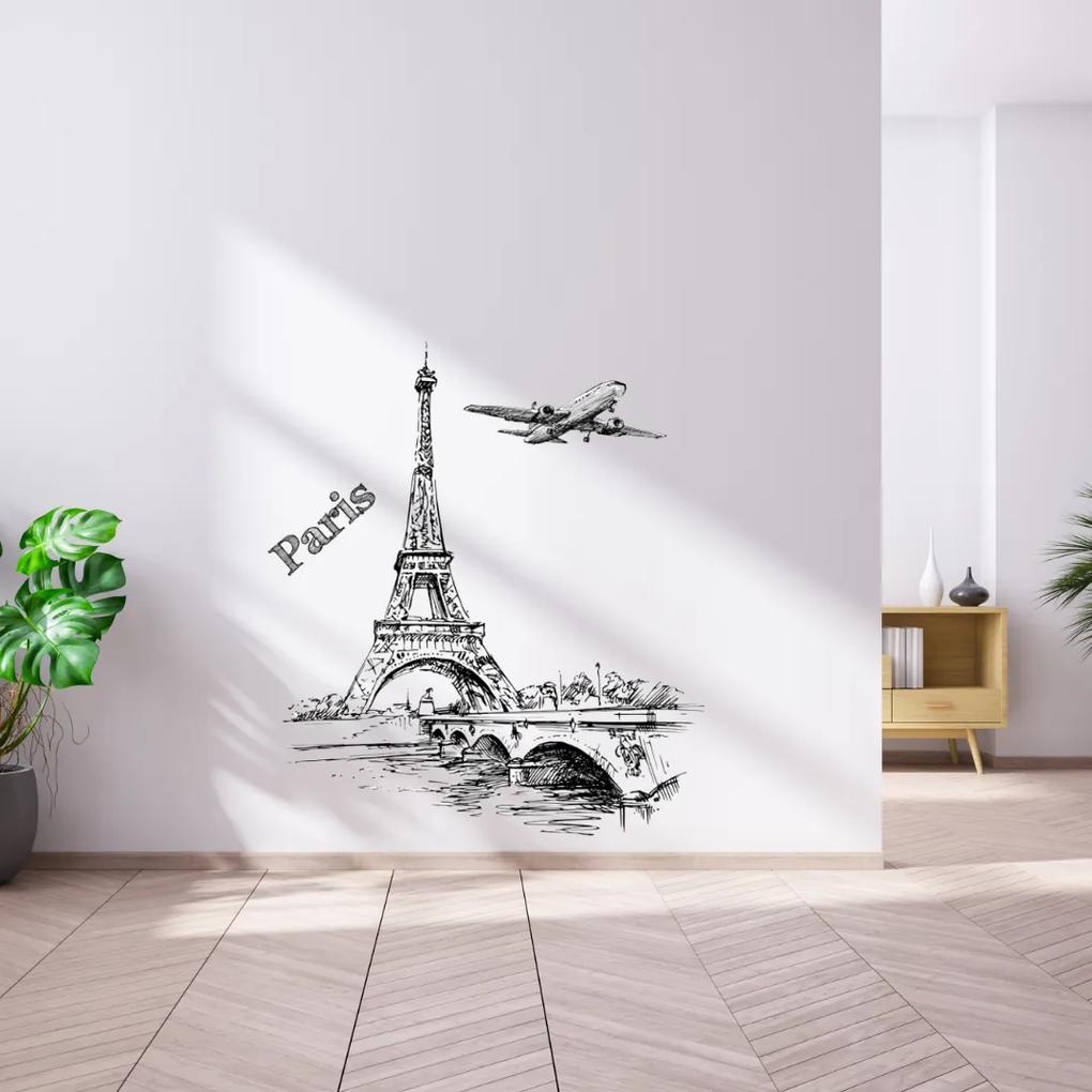 PIPPER | Samolepka na zeď "Paříž 3" 78x70 cm