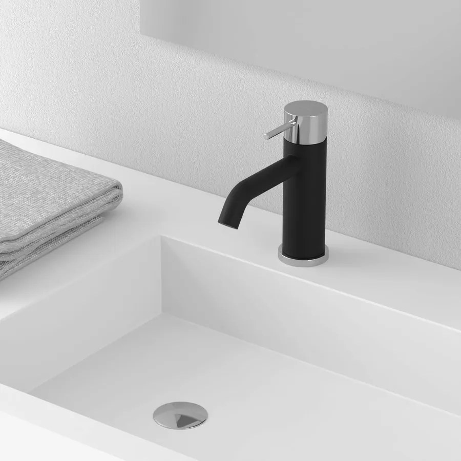 Sapho Sapho, ULTRAMIX podomítková vanová baterie kompletní, černá mat/zlato mat, UT093BG