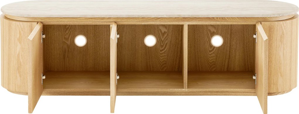 House Nordic TV stolek LARVIK světlý 160×40 cm 3201030
