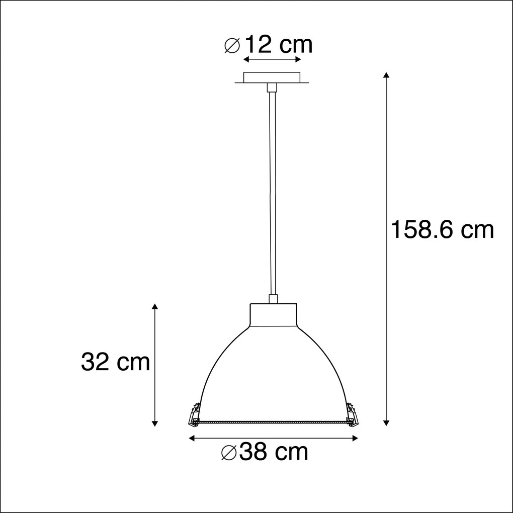 Sada 2 závěsných lamp hliníkových 38 cm stmívatelné - Anteros