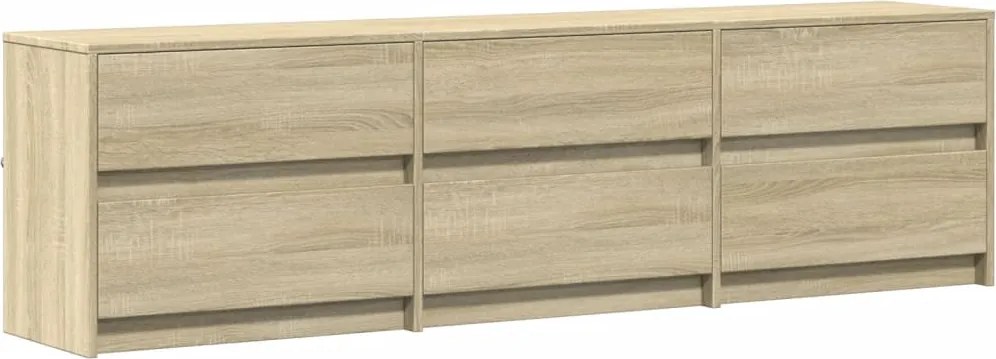 TV skříňka s LED dub sonoma 180 x 34 x 50 cm kompozitní dřevo 3307928