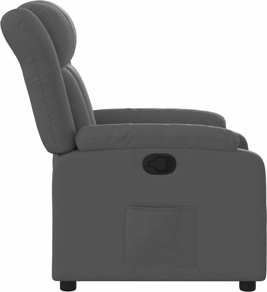 vidaXL Polohovací křeslo textil [373575] Barva: Tmavě zelená