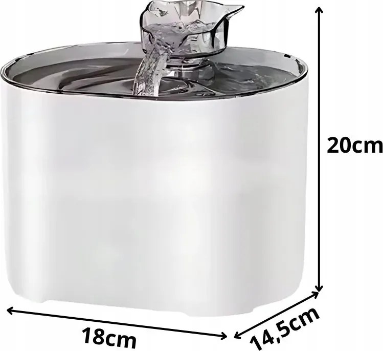 Inteligentní automatická fontána pro domácí mazlíčky VERK - 2 l