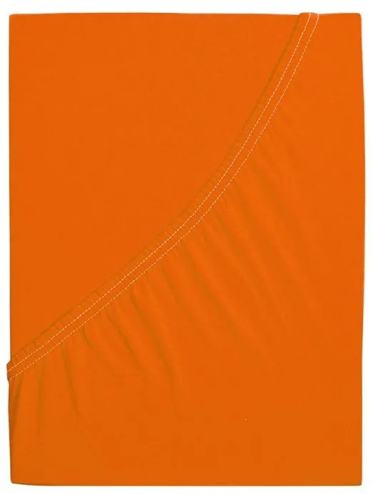Jersey prostěradlo do dětské postýlky EXCLUSIVE 60x120 cm oranžové