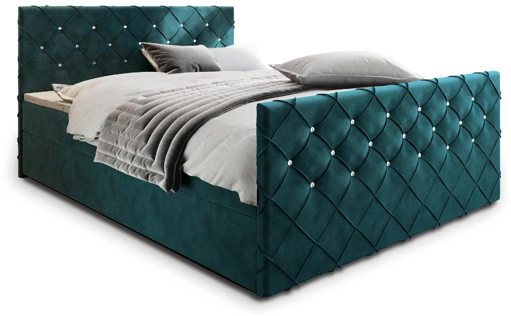 MSL Kontinentální čalouněná postel MARDI (180 x 200 cm) Barva látky: MAGIC VELVET 2250