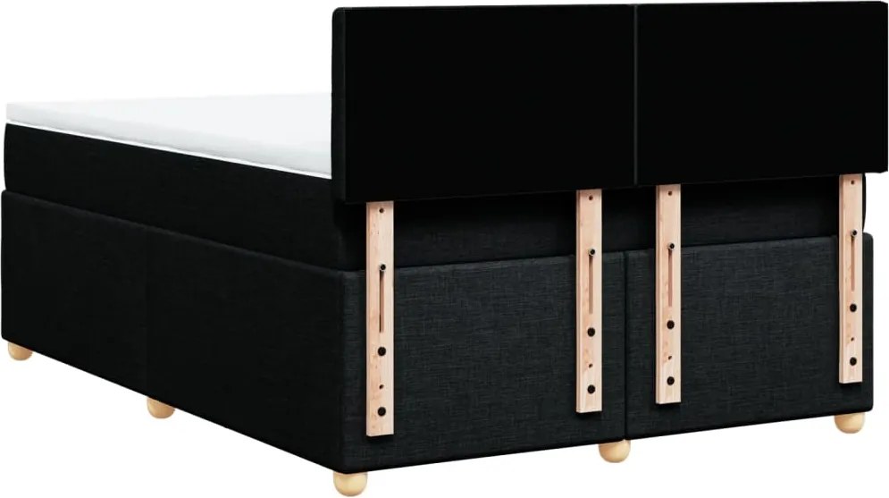 Box spring postel s matrací černá 140 x 190 cm textil 3286691