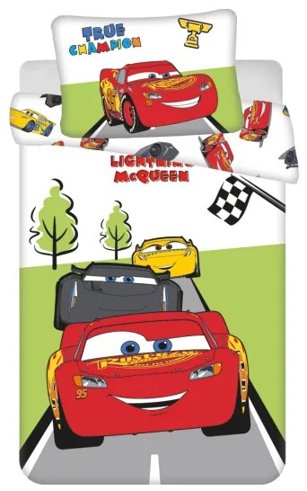 Jerry Fabrics Povlečení do postýlky Cars Champion baby 100x135, 40x60 cm
