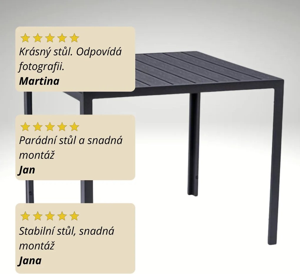 Vikio Venkovní malý zahradní set 90x90 pro 4 osoby DK301 antracit