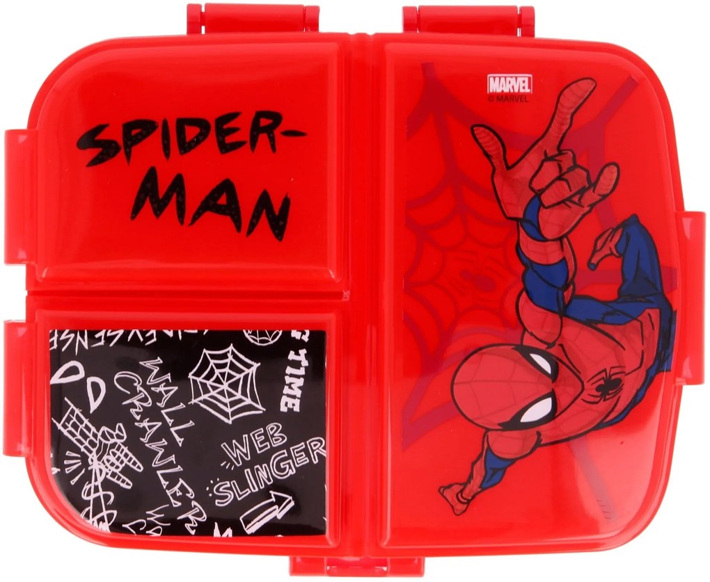 Multibox XL na svačinu Spiderman se 4 přihrádkami
