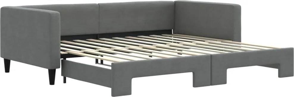 Válenda s přistýlkou tmavě šedá 100 x 200 cm textil 3196584