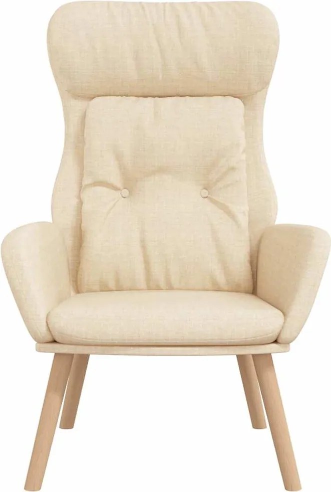 Relaxační křeslo krémové textil 341292