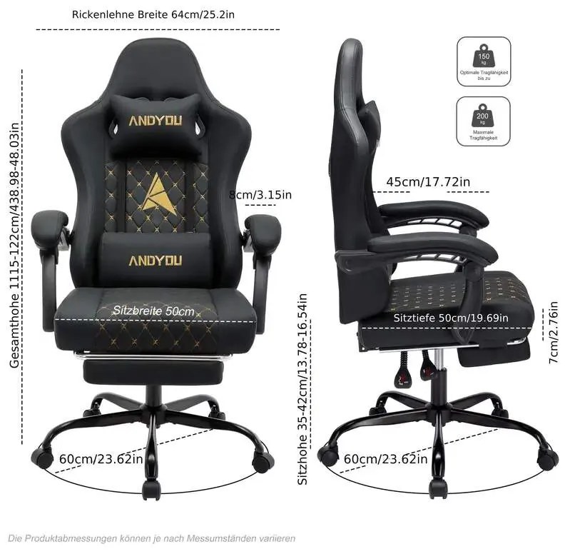 Herní křeslo iTemu ANDYOU, černá