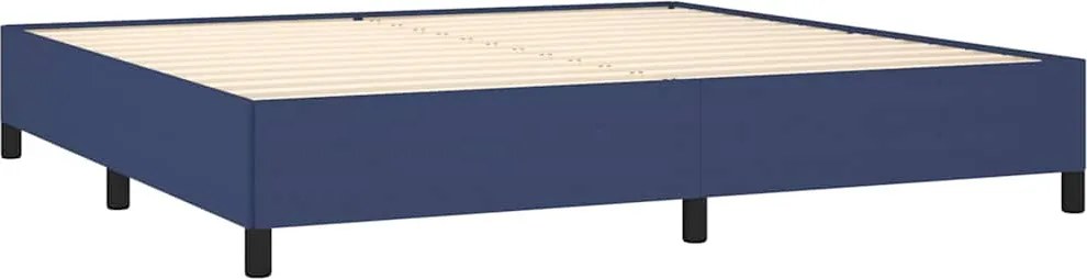 Box spring postel s matrací modrá 200x200 cm textil 3127835