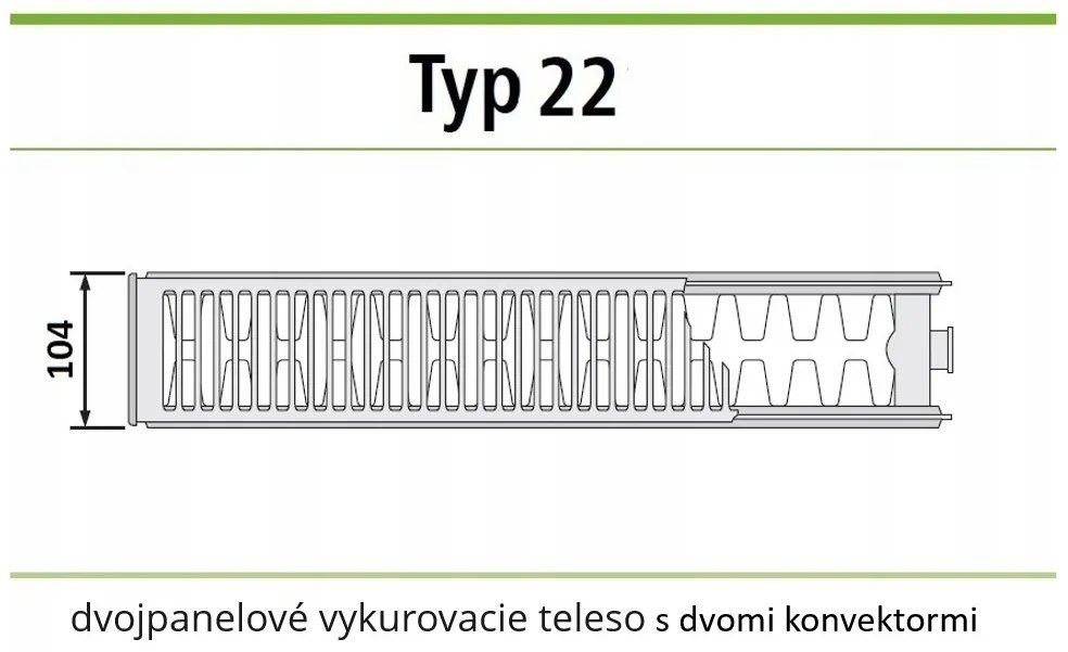 Invena Prov K22, panelový ocelový radiátor 300x1000 mm s příslušenstvím 923W a bočním připojením, bílá, INV-UG-91-310-REP