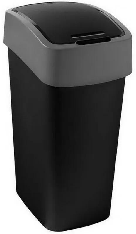 Curver FLIPBIN odpadkový koš 45L černý, 02172-Y09 pro třídění odpadu / plasty