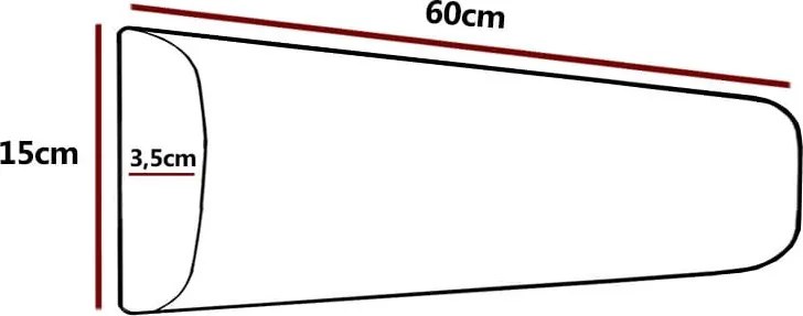 Eka Čalouněný panel Trinity 60 x 15 cm - Světlá modrá 2322