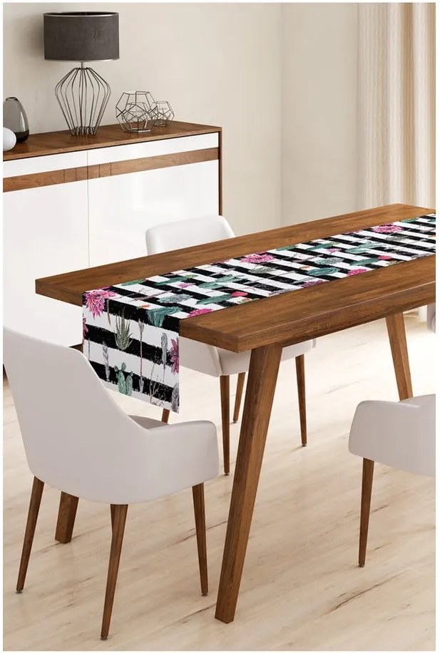 BonamiBěhoun na stůl z mikrovlákna Minimalist Cushion Covers Cactus Stripes, 45 x 145 cm