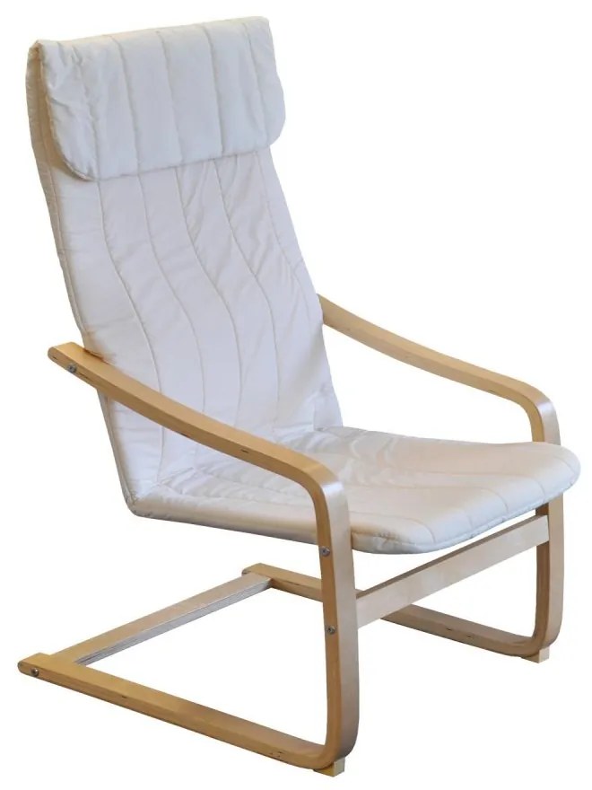 Relaxační pohupovací křeslo z ohýbaného dřeva ANAFI — masiv buk, více barev Béžová