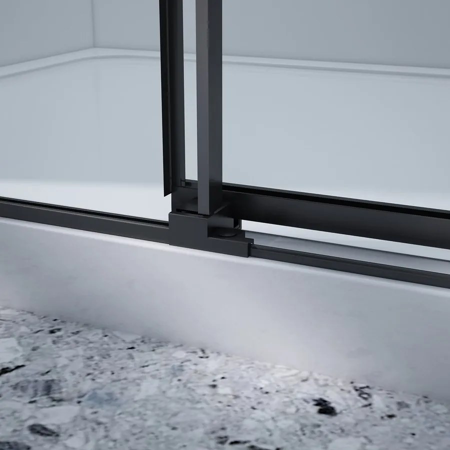 Gelco DRAGON BLACK sprchové dveře do niky 90 x 200 cm posuvné černá čiré sklo GD4290B