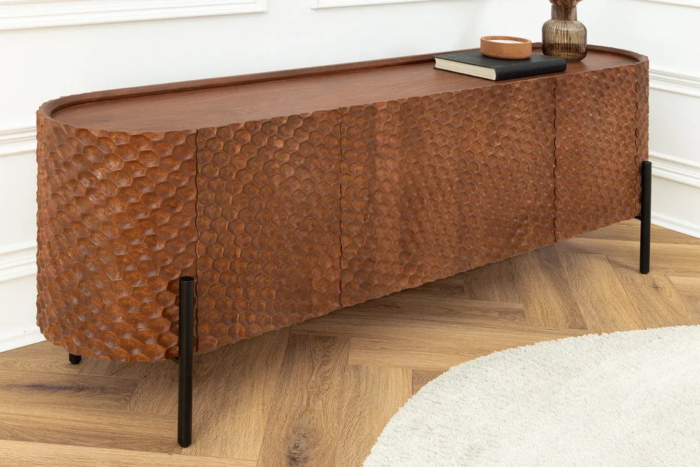 Invicta Mangová komoda ADLON tmavě hnědá 180 cm 47148