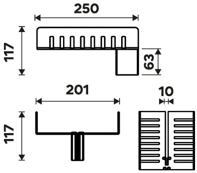 Nimco Police na sklo sprchového koutu