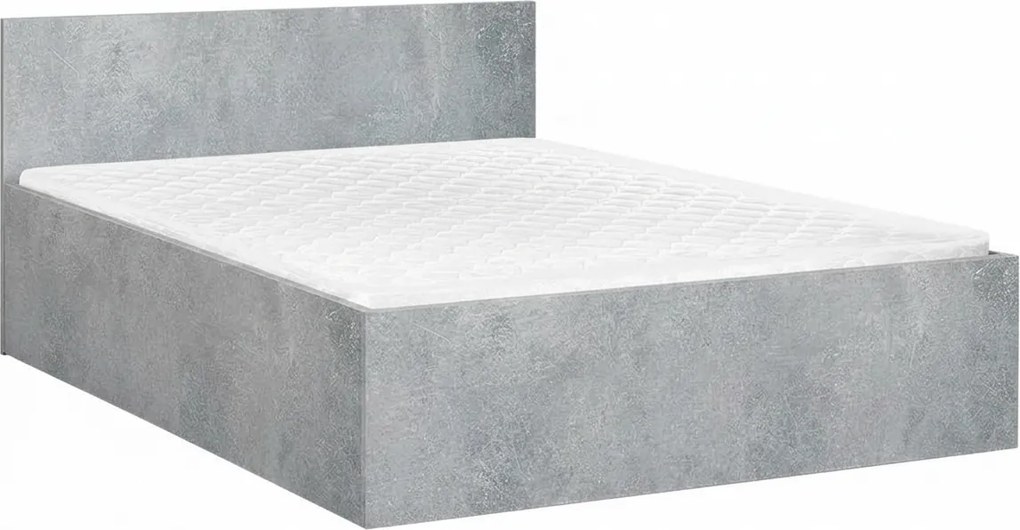 Postel SOFIA 120 x 200 cm, beton Matrace: Matrace Coco Maxi 20 cm, Rošt: Bez roštu