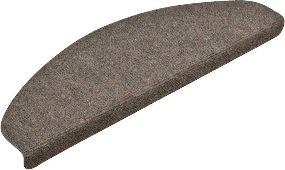 Schodové rohože samolepicí 30 ks 65 x 21 x 4 cm béžové, půlkulaté, velké 3365664