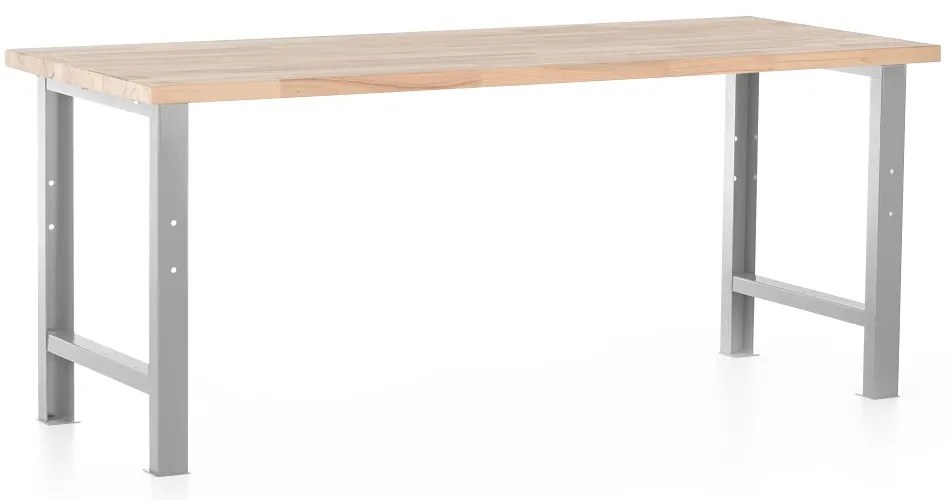 Dílenský stůl Basic, 200 x 80 cm, šedá - ral 7038