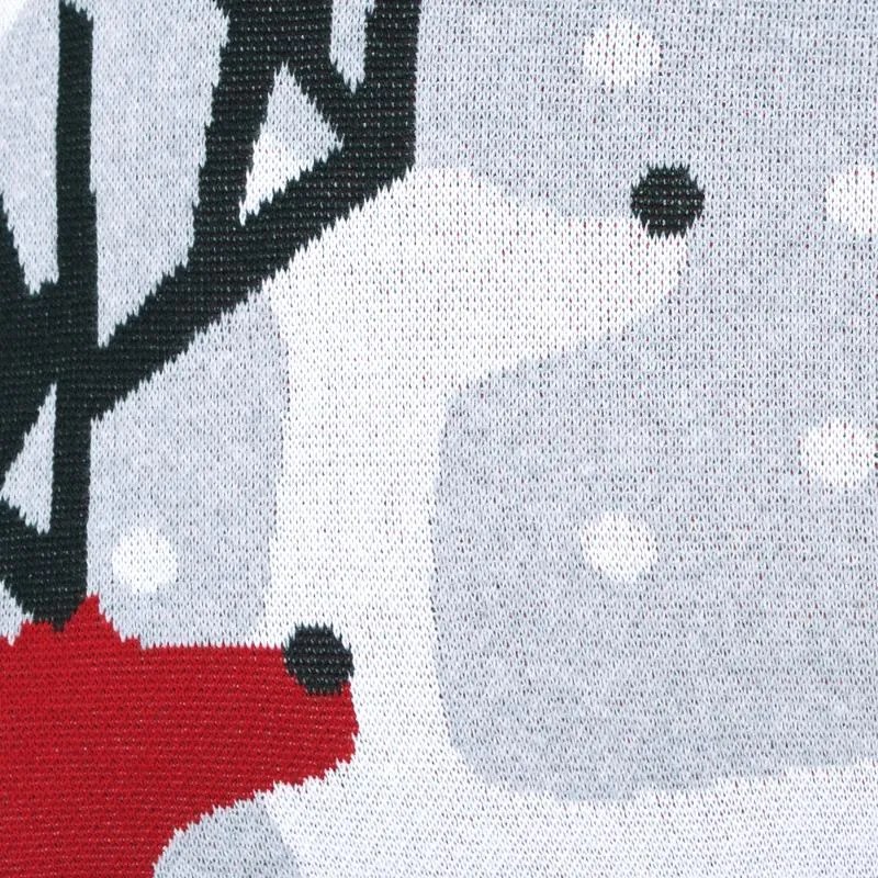 SCANquilt pletený povlak DESIGN sobi šedočervená 40 x 60 cm