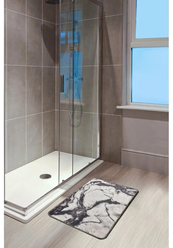 Modro-bílá koupelnová předložka s motivem mramoru Foutastic Marble, 60 x 40 cm