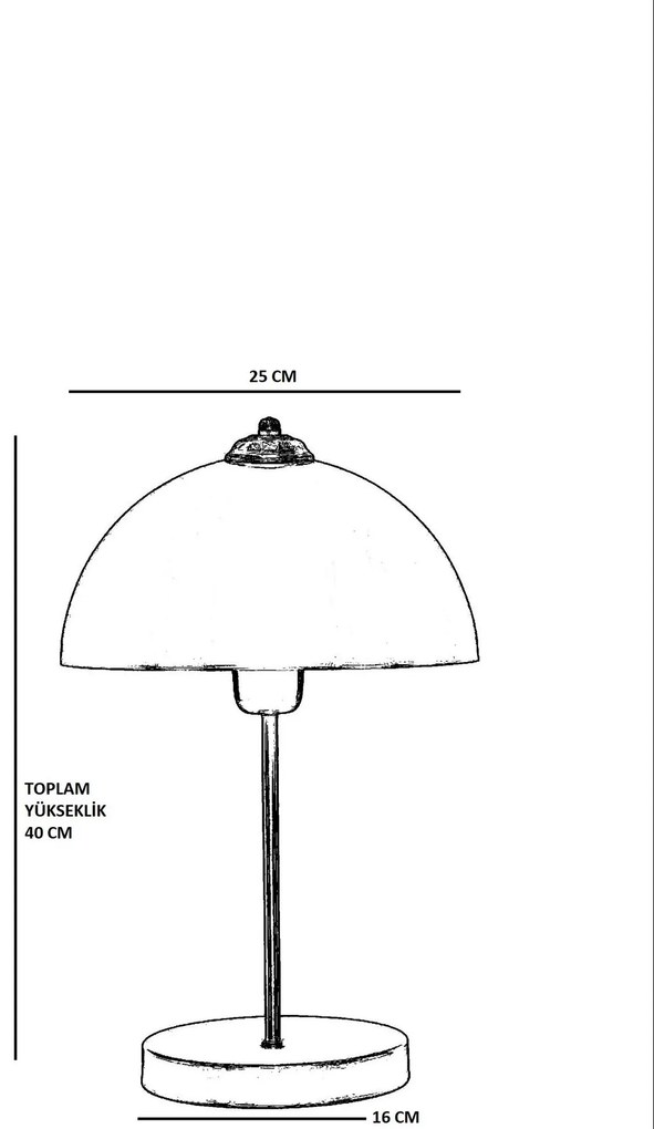 Opviq Stolní lampa Lungo 8754-1, Zlatá